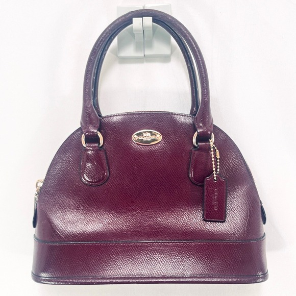 Coach | Bags | Coach Mini Cora Domed Satchel In Pebbled Crossgrain ...